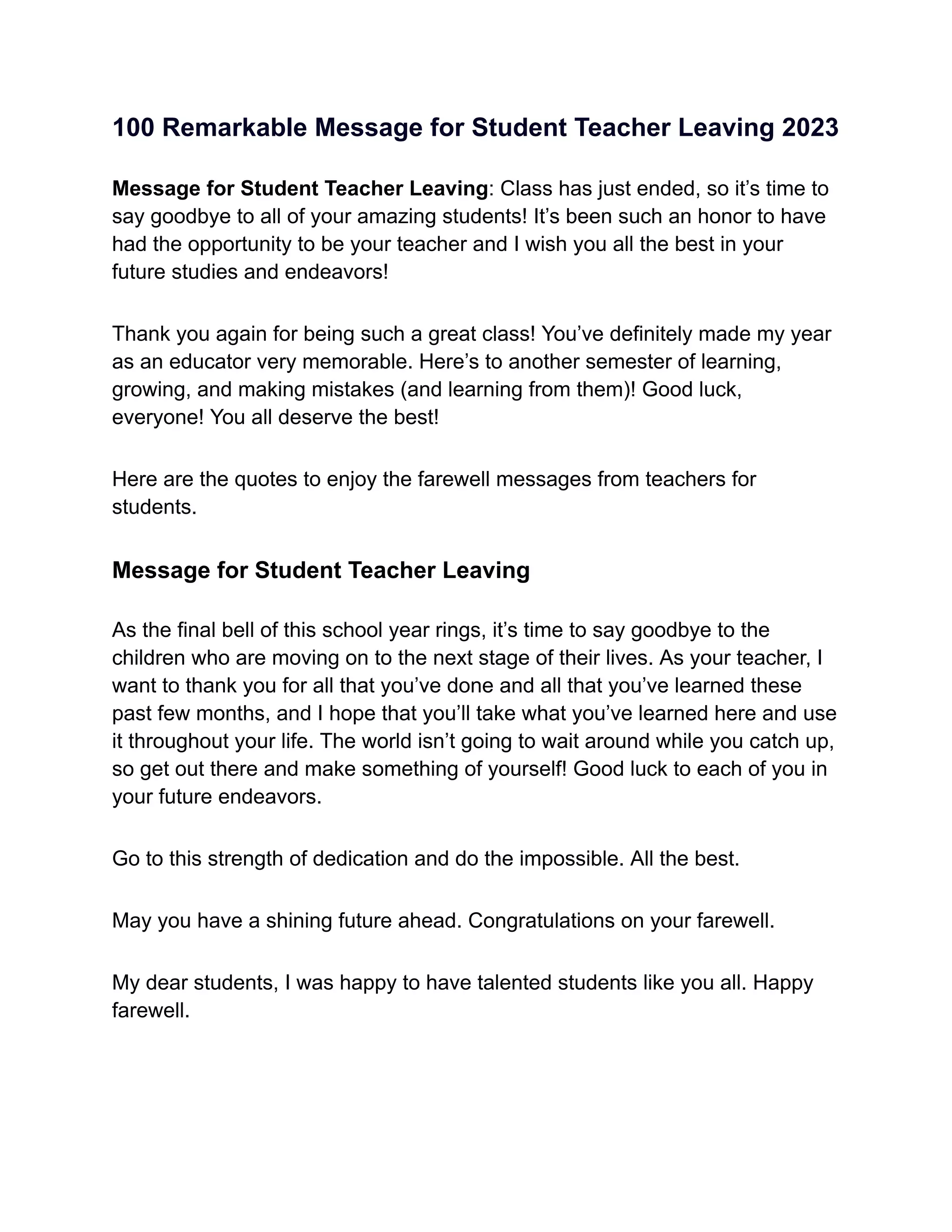 100 Remarkable Message for Student Teacher Leaving 2023.pdf