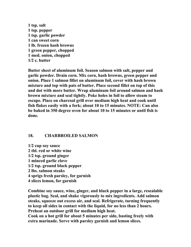 100 salmon recipes | PDF