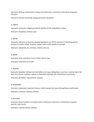 100 Sat Words Beginning With A | PDF