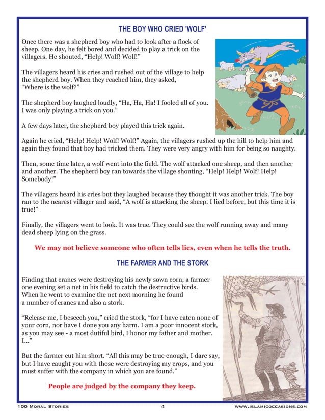 100 short moral stories | PDF