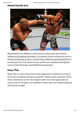 Mixed Martial Arts Techniques Pdf