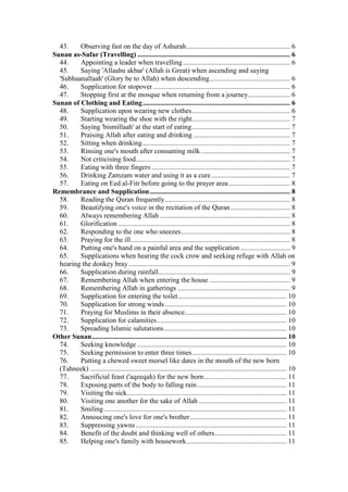 100 Sunnah Acts | PDF