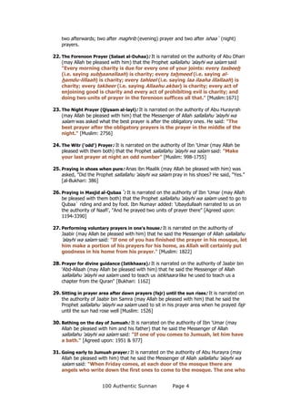 100 Sunnah Acts | PDF