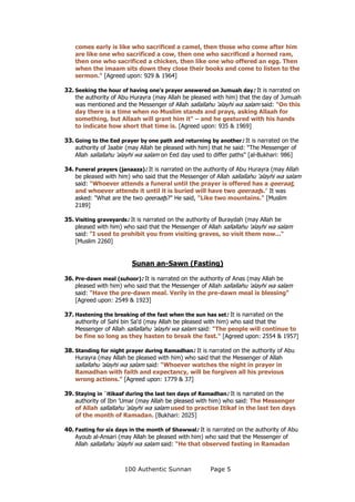 100 Sunnah Acts | PDF