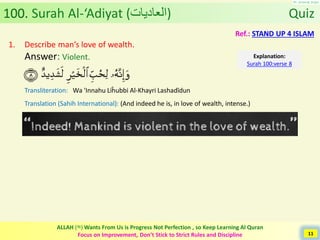 Al Quran (Chapter 100): Surah Al Adiyat [The Chargers/The Assaulters ...