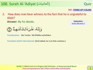 Al Quran (Chapter 100): Surah Al Adiyat [The Chargers/The Assaulters ...