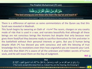 Al Quran (Chapter 100): Surah Al Adiyat [The Chargers/The Assaulters ...