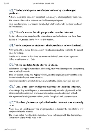 100 technology facts | PDF