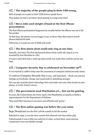 100 technology facts | PDF