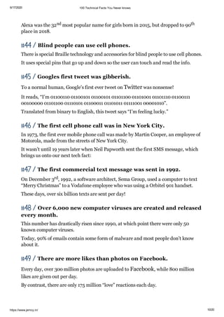 100 technology facts | PDF
