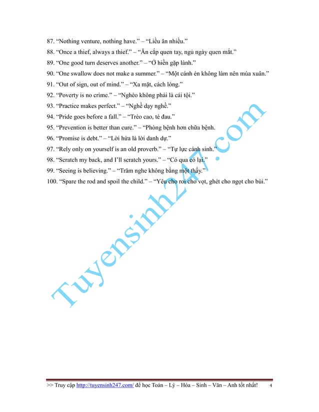 100 thanh ngu tieng anh quan trong | PDF