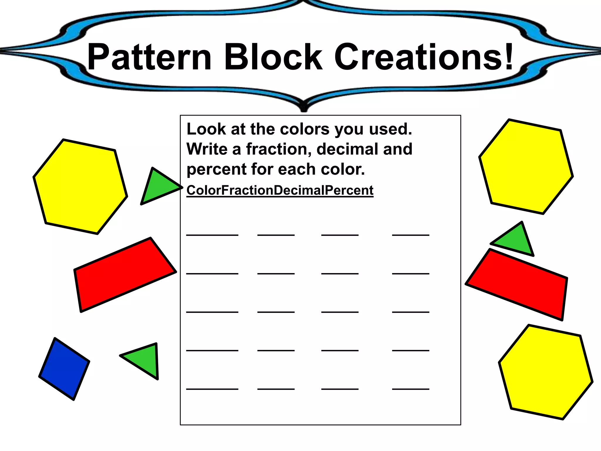100th day of school pattern blocks | PPT