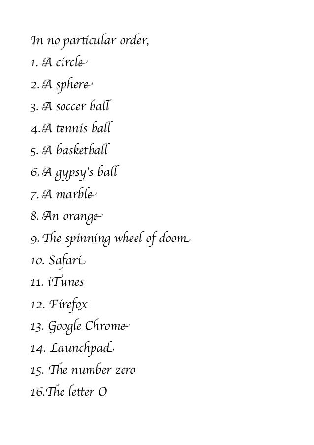 100 Things That Are Round