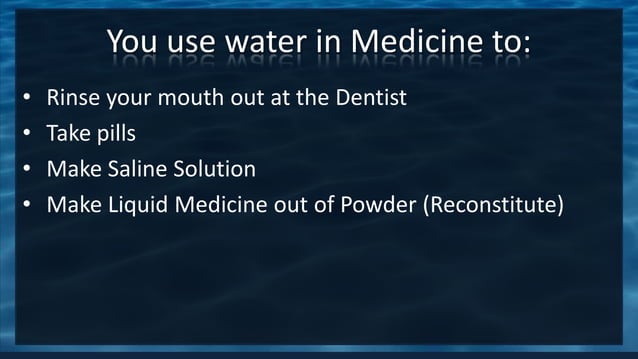 100 uses of water | PPTX