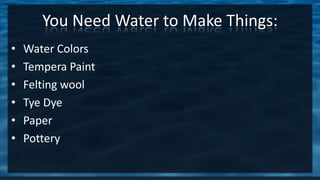 100 uses of water | PPTX