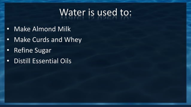 100 uses of water | PPTX