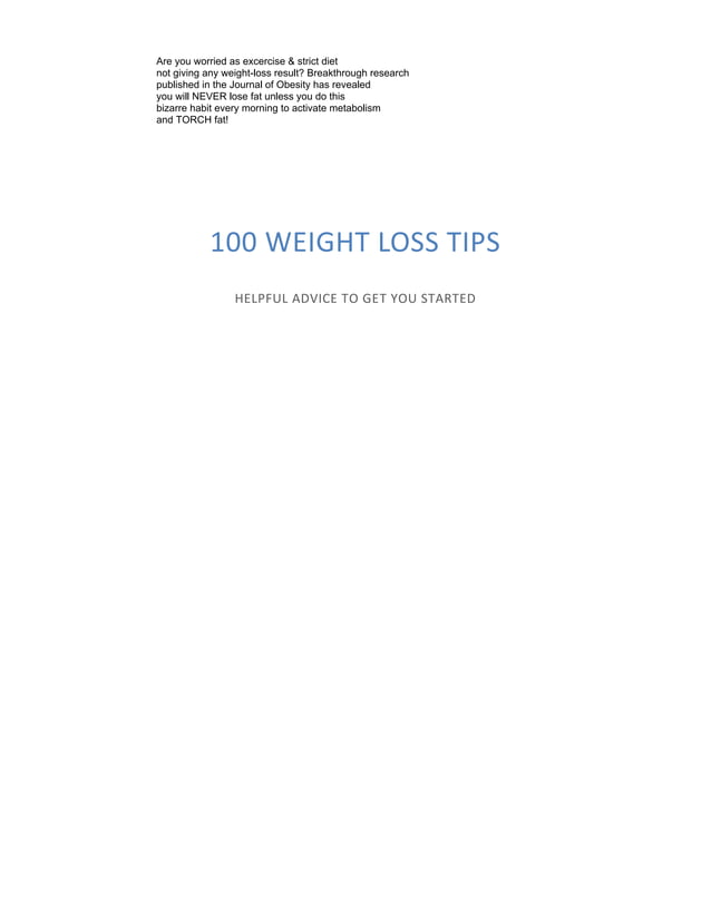 100 weight loss_tips | PDF