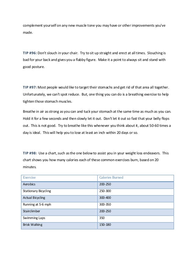 100 Weight Loss Tips | PDF | Weight Loss | Healthy Living