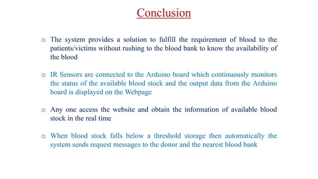 Smart Blood Bank System Based on IoT | PPTX | Blood Disorders ...