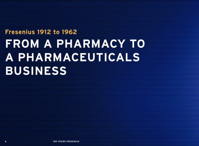 Fresenius is a pharma company and has other divisions like hemodialysis ...