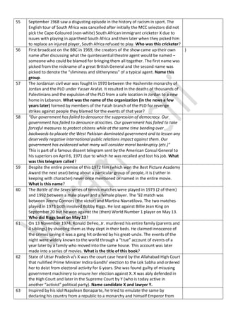 100 years since ww1 a bqc quiz questions only | PDF