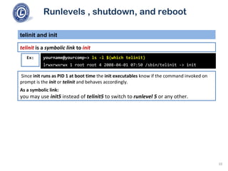 101 1.3 runlevels , shutdown, and reboot | PPT