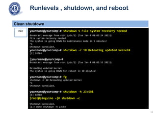 101 1.3 runlevels , shutdown, and reboot | PPT