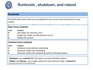 101 1.3 runlevels , shutdown, and reboot | PPT