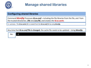 101 2.3 manage shared libraries | PPT
