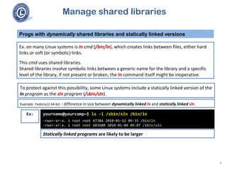 101 2.3 manage shared libraries | PPT