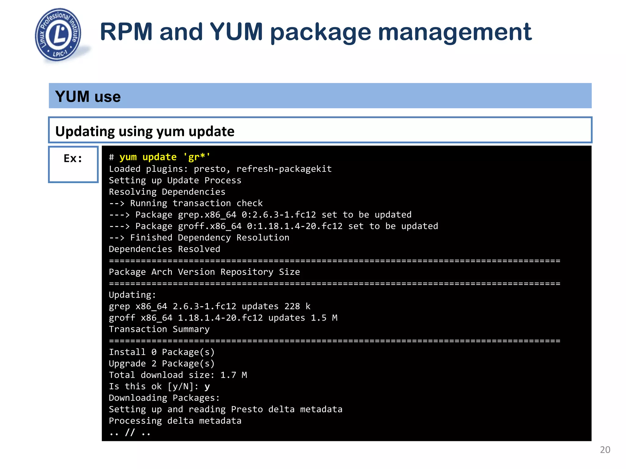 101 2.5 use rpm and yum package management | PPT