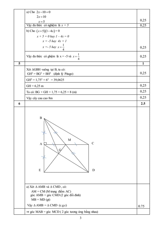 Đề Thi HK2 Toán 7 - THCS Thông Tây Hội | DOCX