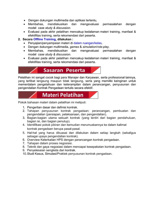 Silabus Training _"Effective PROCUREMENT CONTRACT WRITING and ...