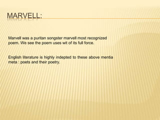 Paper no.101.presentation on Metaphysical Poets & Poetry | PPTX