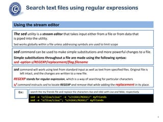 101 3.7 search text files using regular expressions | PPT | Programming Languages | Computing