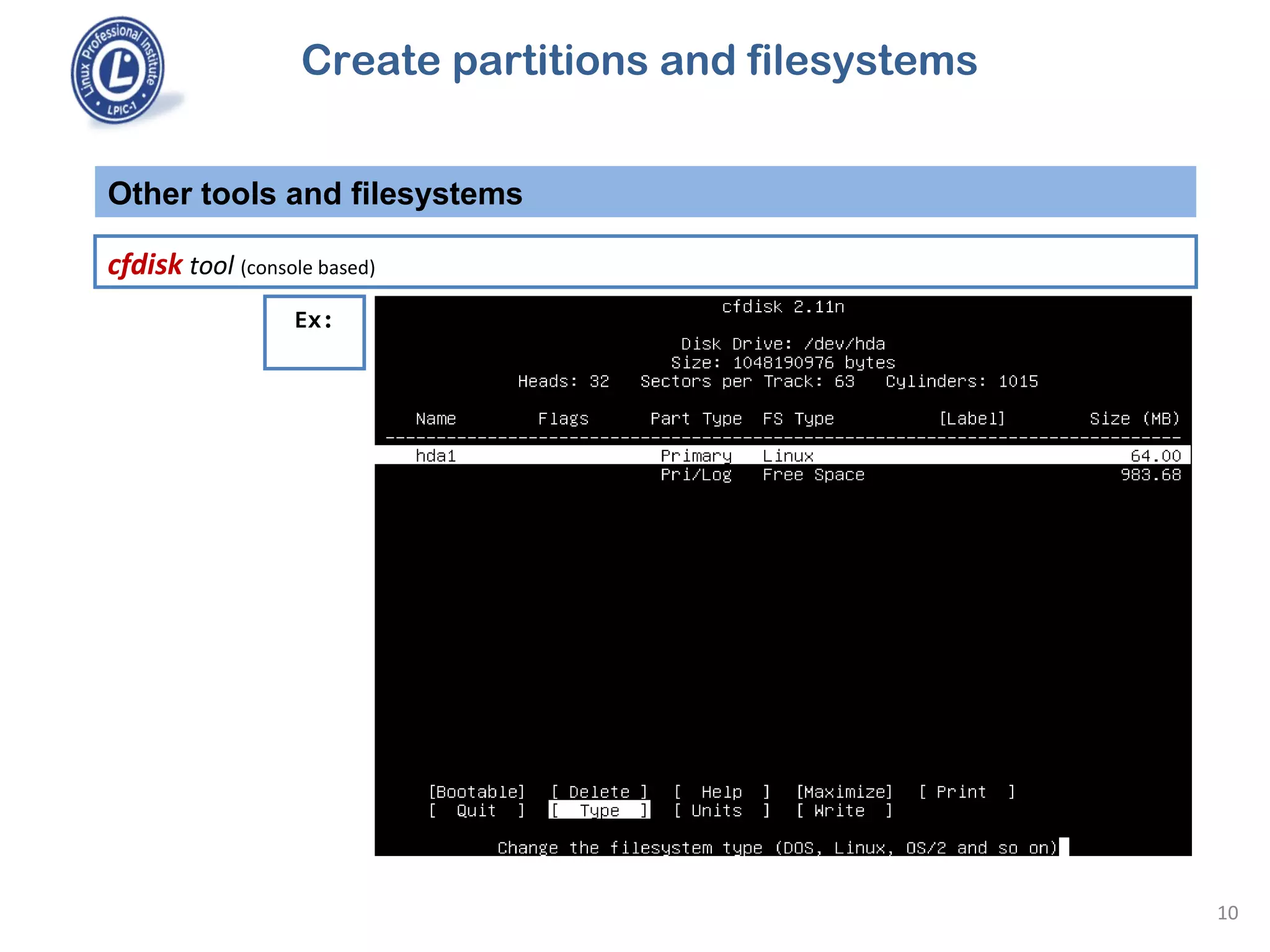 101 4.1 create partitions and filesystems | PPT