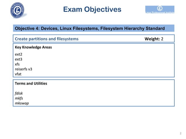 101 4.1 create partitions and filesystems | PPT