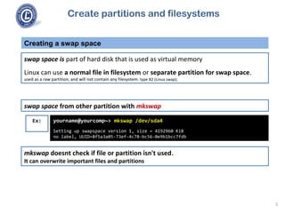 101 4.1 create partitions and filesystems | PPT