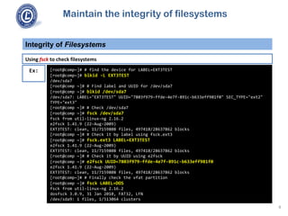 101 4.2 maintain the integrity of filesystems | PPT