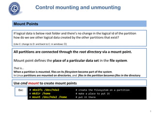 101 4.3 control mounting and unmounting of filesystems | PPT