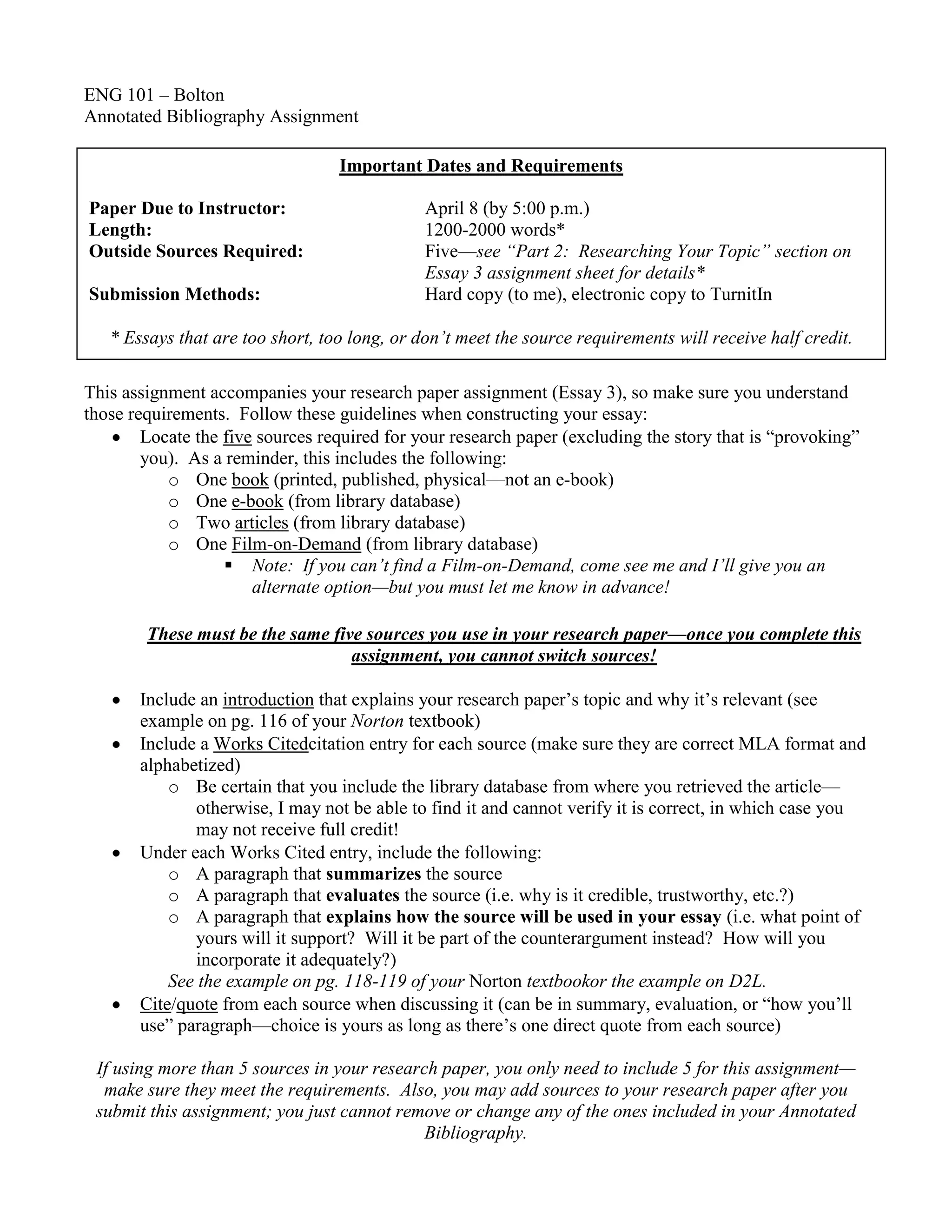 Annotated bibliography | PDF