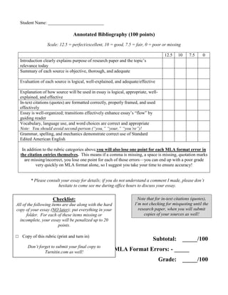 Annotated bibliography | DOCX