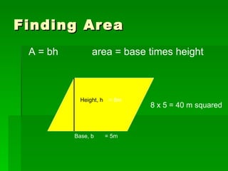 10-1 - Area of a Parallelogram | PPT