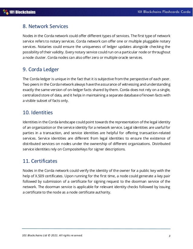 Learn The Fundamentals of Corda Development at 101Blockchains | PDF