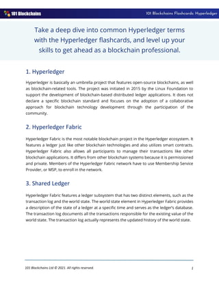Learn Basics & advances of Hyperledger - 101-Blockchains | PDF