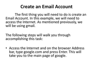 101 creating email account-gmail | PPSX