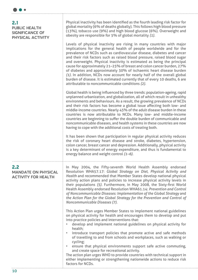 101 global recommendations on physical activity for health | PDF