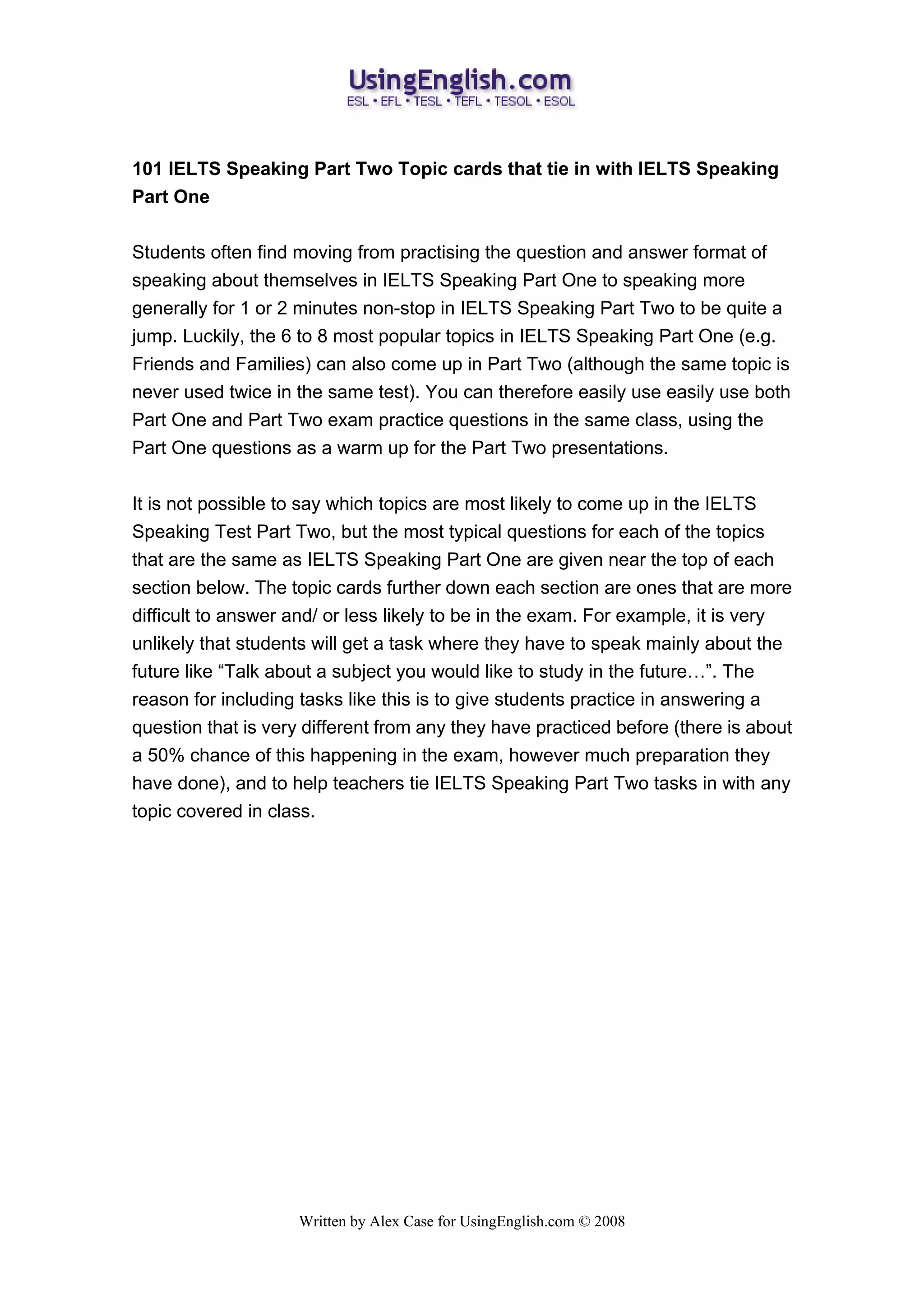 101 ielts-speaking-part-two-topic-cards-that-tie-in-with-ielts-speaking ...