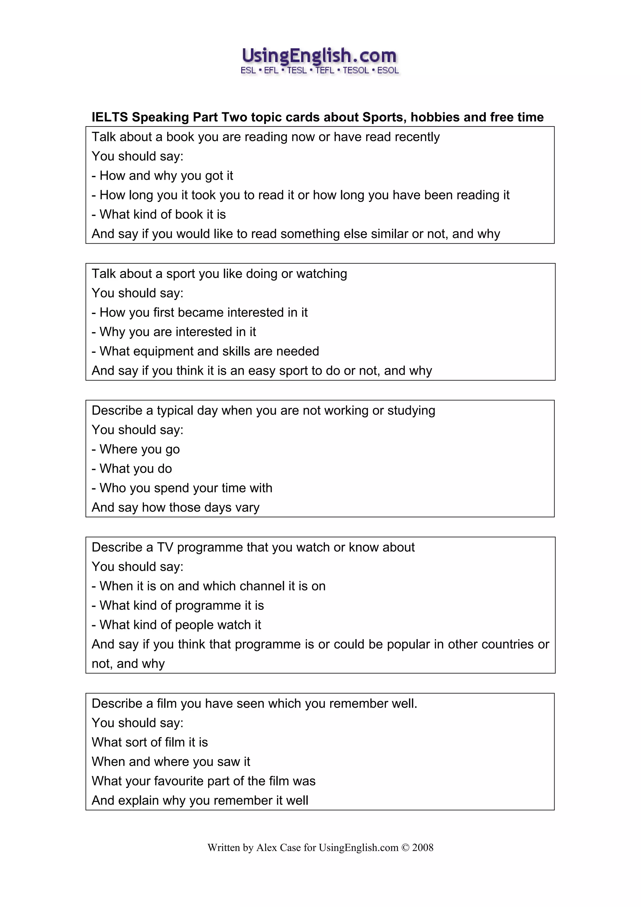 101 ielts-speaking-part-two-topic-cards-that-tie-in-with-ielts-speaking ...
