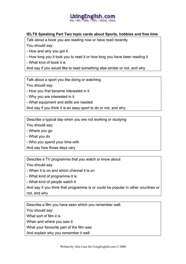 101 ielts-speaking-part-two-topic-cards-that-tie-in-with-ielts-speaking ...